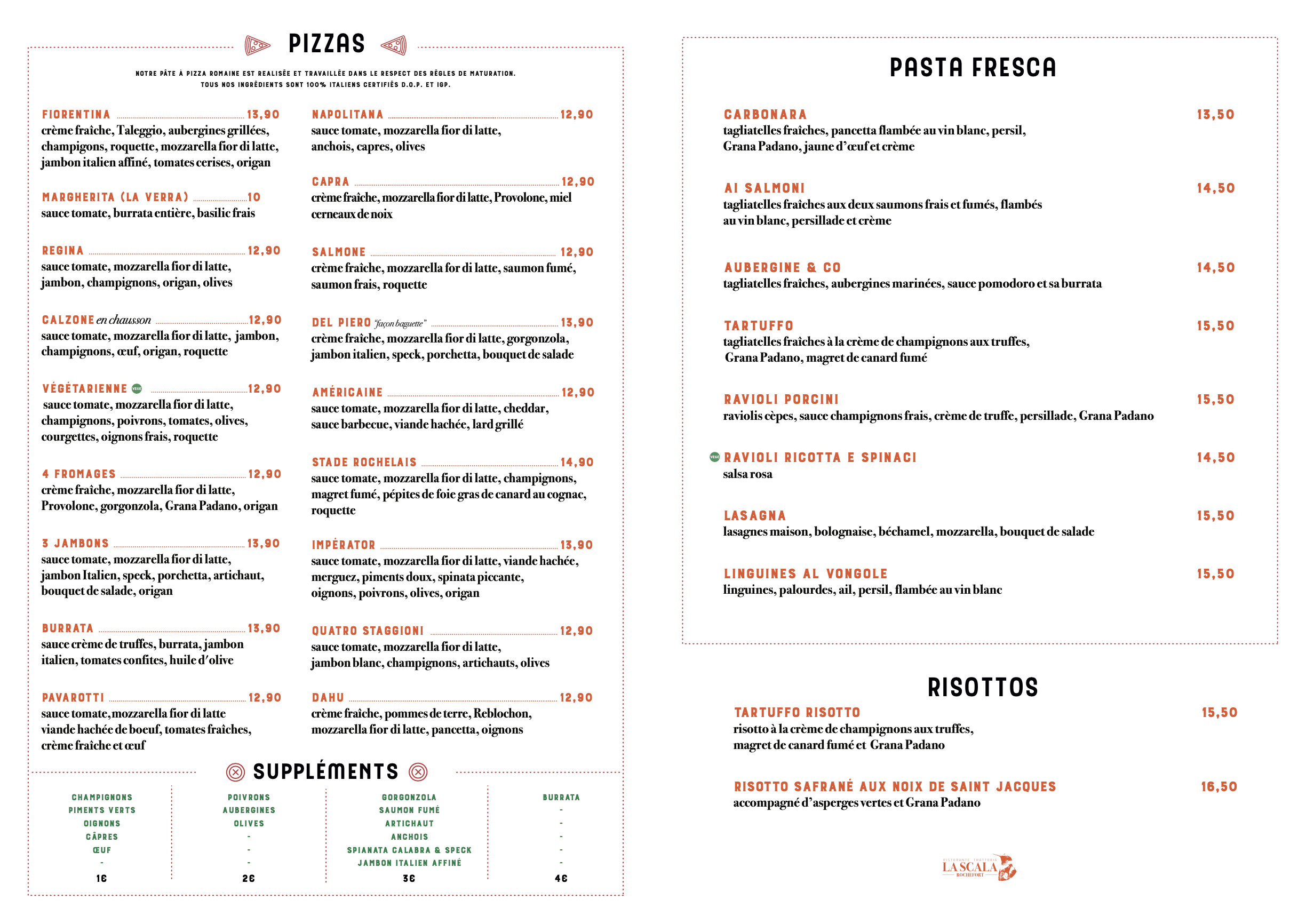 La Scala | Restaurant italien à Rochefort (17)